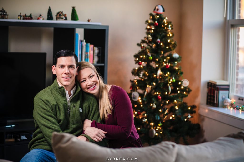 Christmas Themed Engagement Session | Jen + Paul