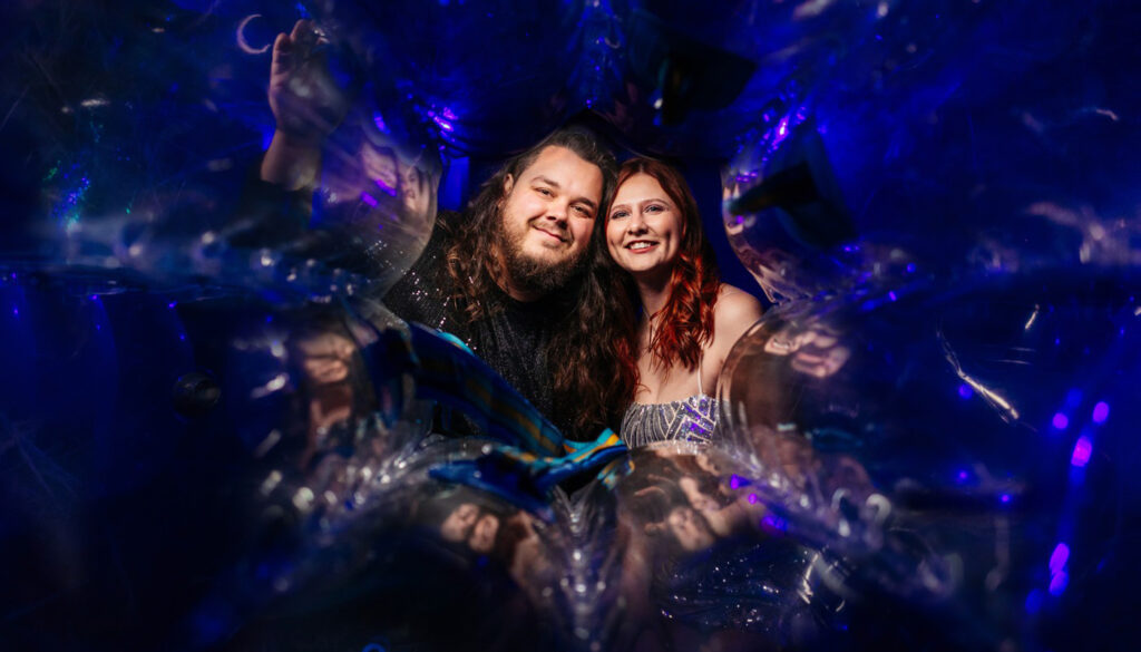 Abbey + Cody | Secret New Years Eve Wedding at Wonderfly Arena ...